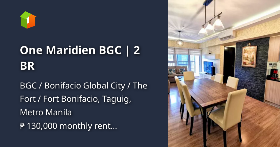 One Maridien BGC | 2 BR [Condos 🏙️] (November 2025) in BGC / Bonifacio ...