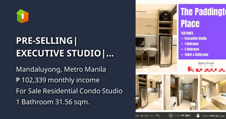 PRE-SELLING| EXECUTIVE STUDIO| NEAR SHANGRI LA| SM MEGA MALL| ORTIGAS ...