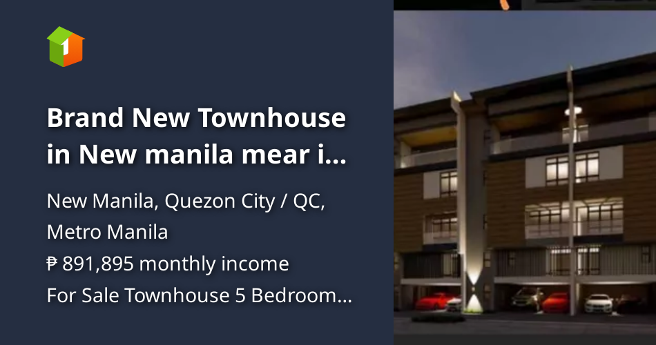 Brand New Townhouse in New manila mear in Gilmore Station [Houses and ...