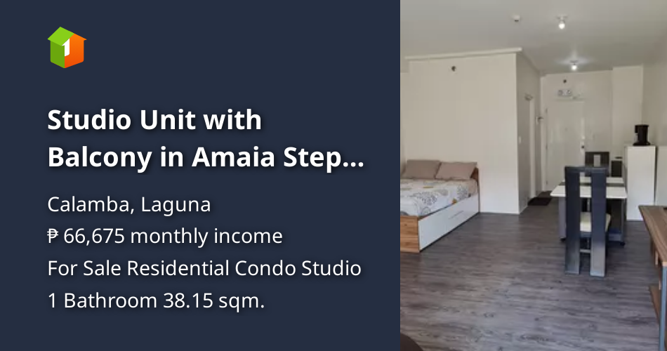 Studio Unit with Balcony in Amaia Steps Nuvali, Calamba, Laguna [Condos 🏙️] (November 2025) in ...
