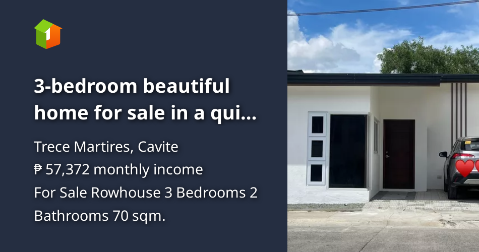 3-bedroom beautiful home for sale in a quiet subdivision in Trece ...