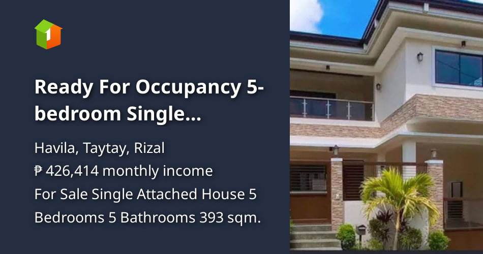 Ready For Occupancy 5-bedroom Single Attached House For Sale in Havila ...