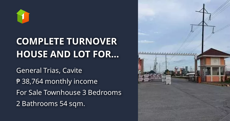 COMPLETE TURNOVER HOUSE AND LOT FOR SALE [House and Lot 🏘️] (November ...