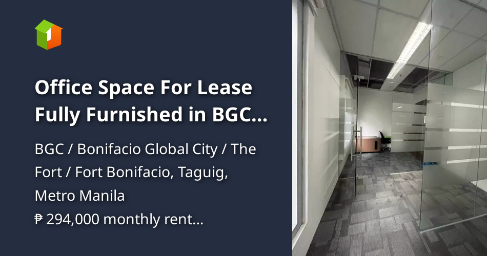 Office Space For Lease Fully Furnished in BGC Taguig 211sqm [Commercial ...