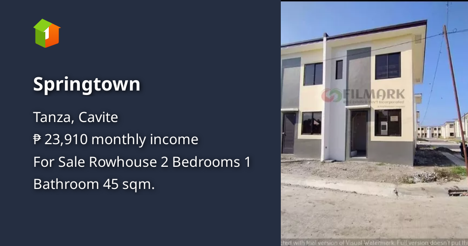 Springtown [Houses and Lots 🏘️] (April 2022) in Tanza, Cavite for sale