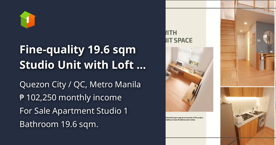 Fine-quality 19.6 sqm Studio Unit with Loft at My Enso Loft by PH1 ...