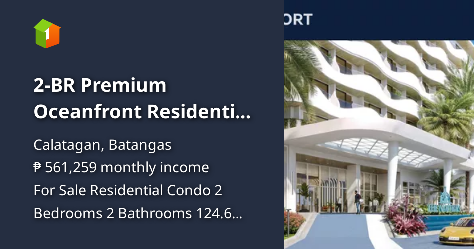 2-BR Premium Oceanfront Residential Condo in Calatagan, Batangas ...