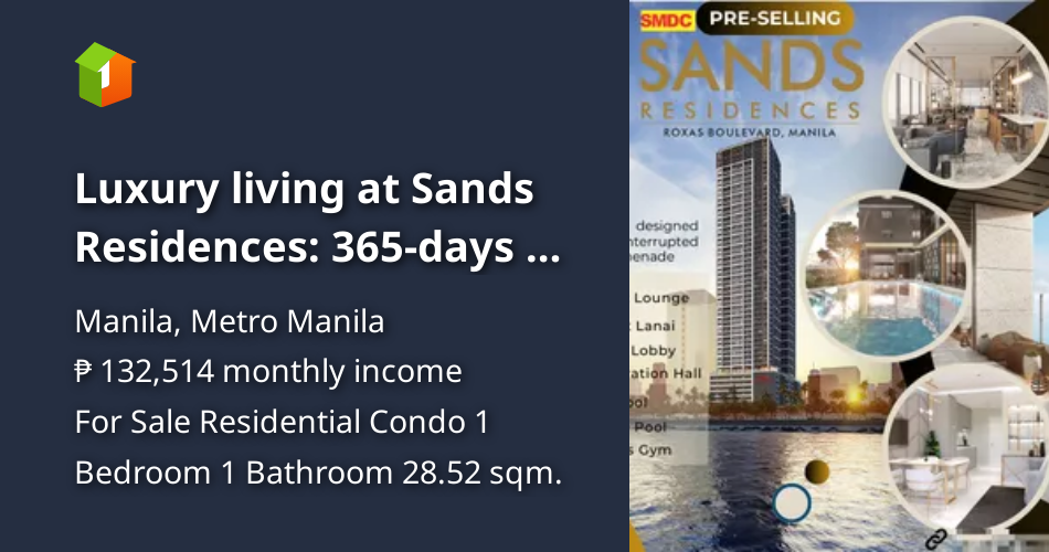 Luxury living at Sands Residences: 365-days of Sunset of Manila Bay ...