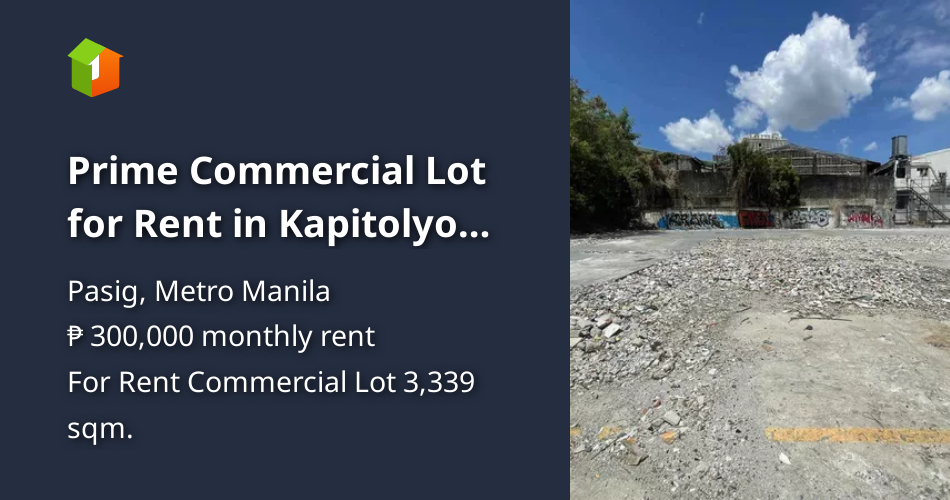 Prime Commercial Lot for Rent in Kapitolyo Pasig [Lots 🚜] (August 2025 ...