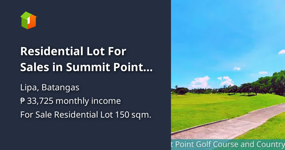 Residential Lot For Sales in Summit Point Golf Course Lipa [Lots 🚜 ...