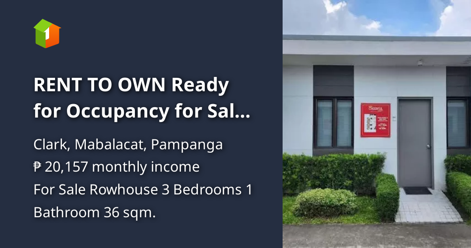 RENT TO OWN Ready for Occupancy for Sale in Clark Mabalacat Pampanga ...