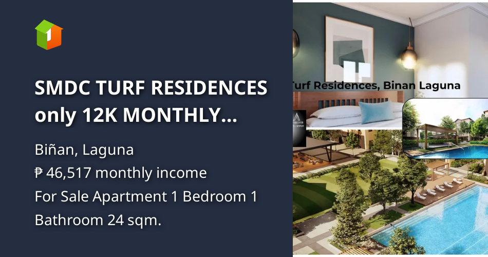 SMDC TURF RESIDENCES only 12K MONTHLY PRESELLING IN BINAN HARAP NG ...