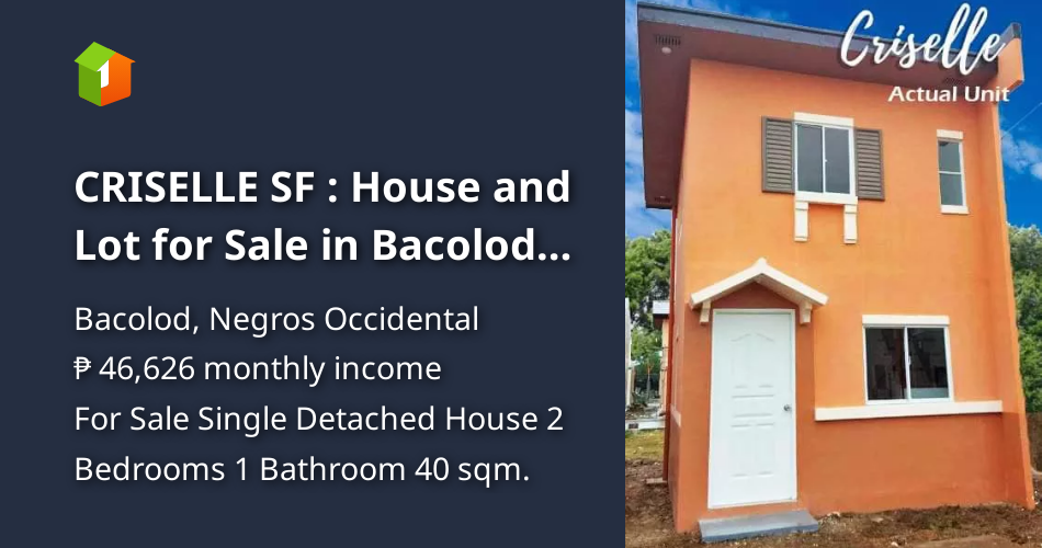 CRISELLE SF : House and Lot for Sale in Bacolod City: Pre-Selling ...