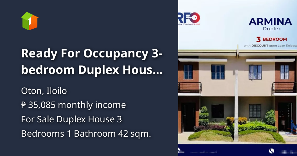 Ready For Occupancy 3-bedroom Duplex House For Sale in Oton Iloilo [Houses and Lots 🏘️] (August ...
