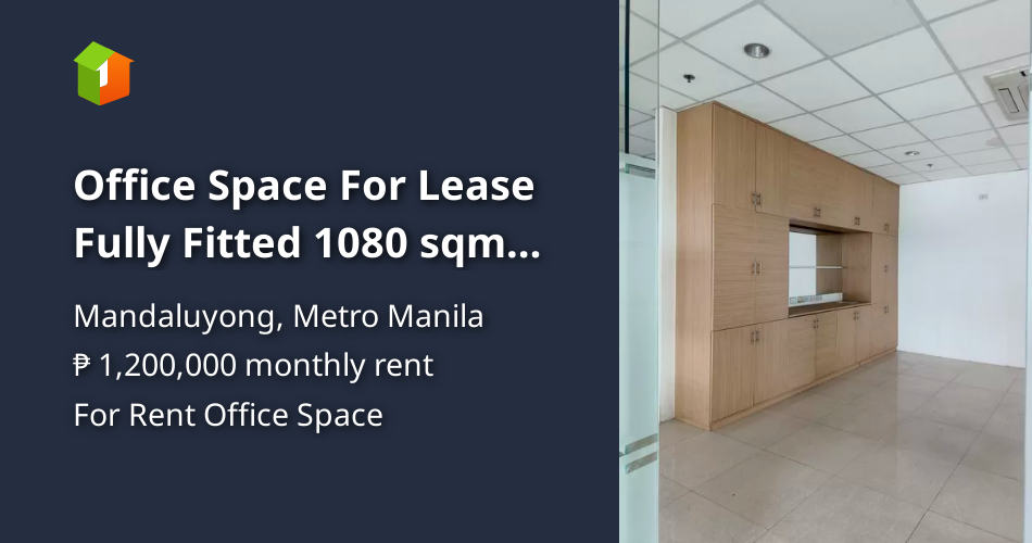 Office Space For Lease Fully Fitted 1080 sqm Shaw Mandaluyong ...