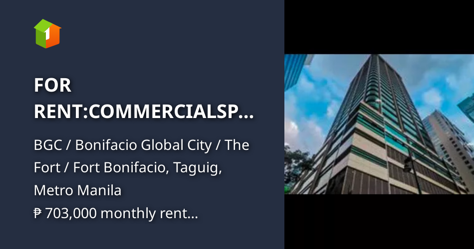 FOR RENT:COMMERCIALSPACE in Trade and Financial Tower, Taguig City-BGC ...