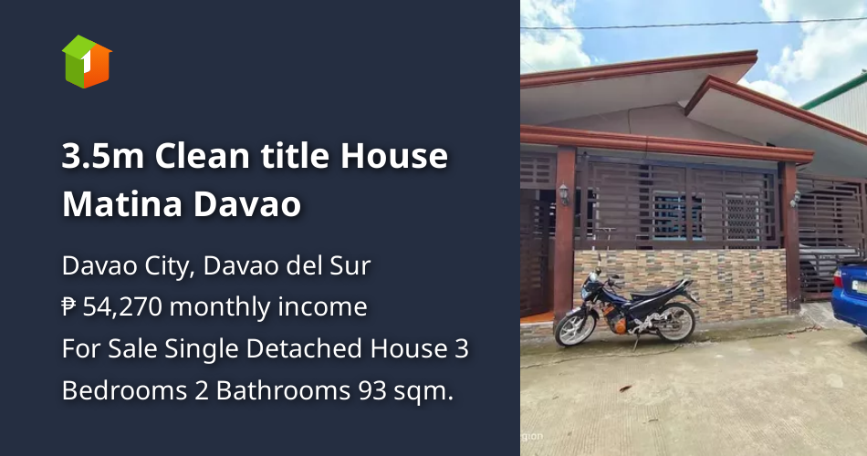 3.5m Clean title House Matina Davao [Houses and Lots 🏘️] (September ...