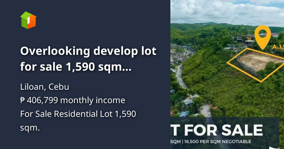 Overlooking develop lot for sale 1,590 sqm Liloan Cebu Philippines ...