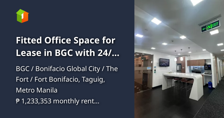 Fitted Office Space for Lease in BGC with 24/7 Accessibility in a BPO ...