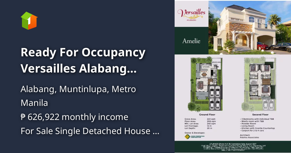 Ready For Occupancy Versailles Alabang House and Lot For Sale Luxury ...