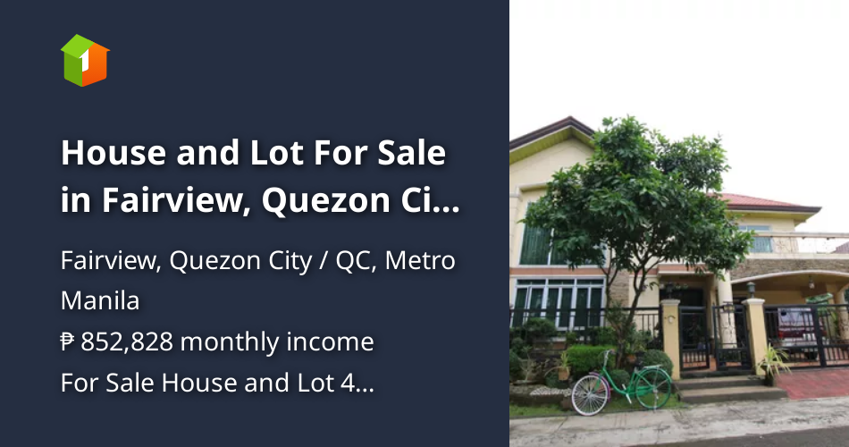 House and Lot For Sale in Fairview, Quezon City PH2281 [Houses and Lots ...