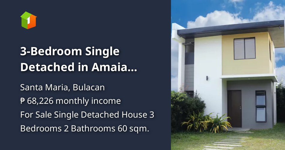 3-Bedroom Single Detached in Amaia Scapes Bulacan, Sta. Maria [Houses ...