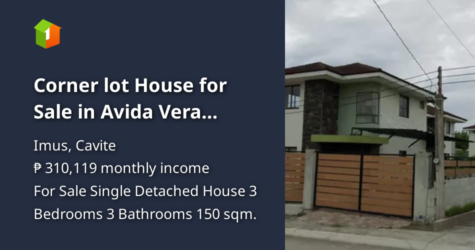 Corner lot House for Sale in Avida Vera Settings Vermosa Daang-Hari ...