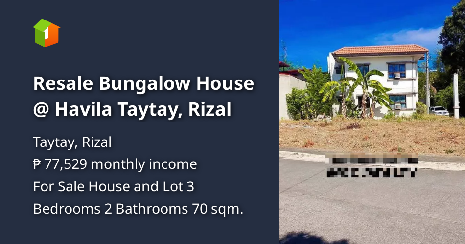 Resale Bungalow House @ Havila Taytay, Rizal [Houses and Lots 🏘️] (June ...