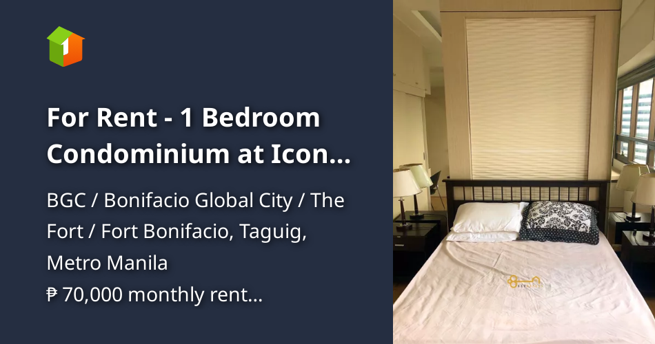For Rent - 1 Bedroom Condominium at Icon Residences BGC [Condos 🏙️ ...