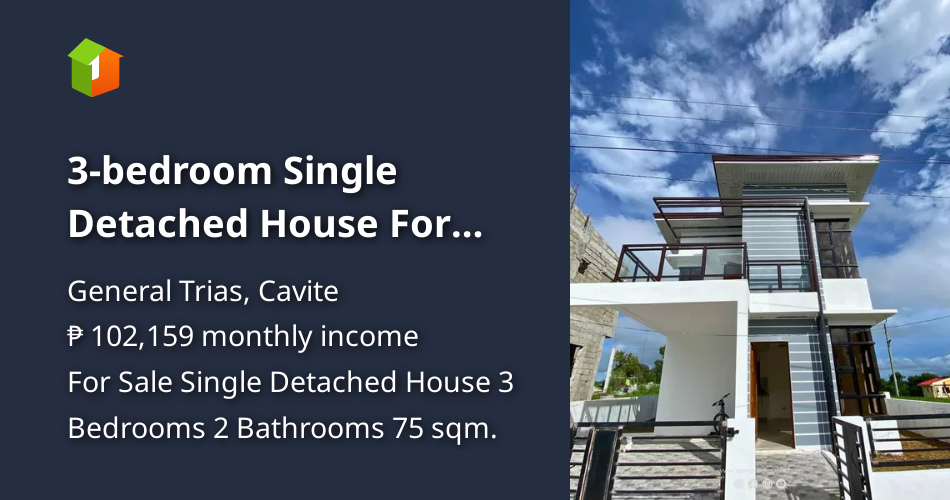 3-bedroom Single Detached House For Sale in Complete Turnover Gen Tri ...