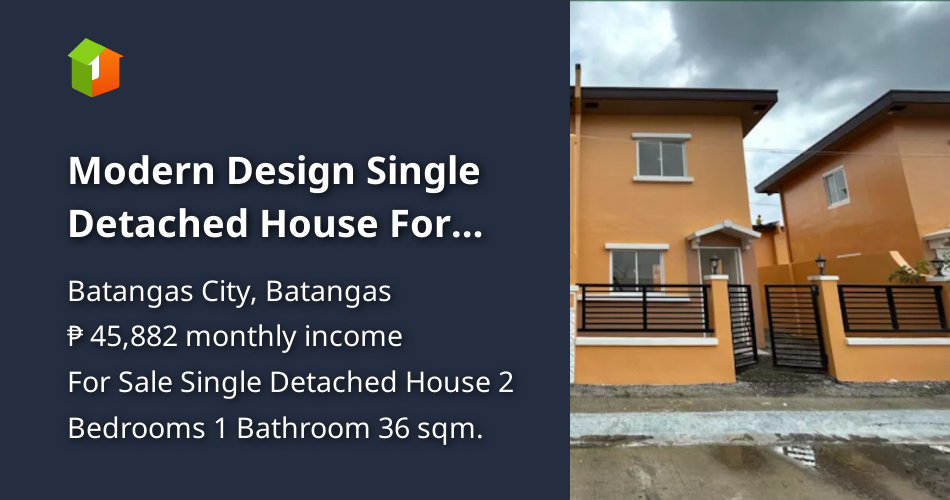 Modern Design Single Detached House For Sale in Batangas City [Houses ...