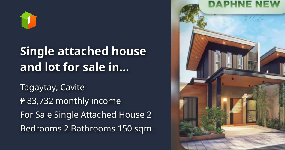 Single attached house • lot for sale in Tagaytay [Houses and Lots 🏘️ ...