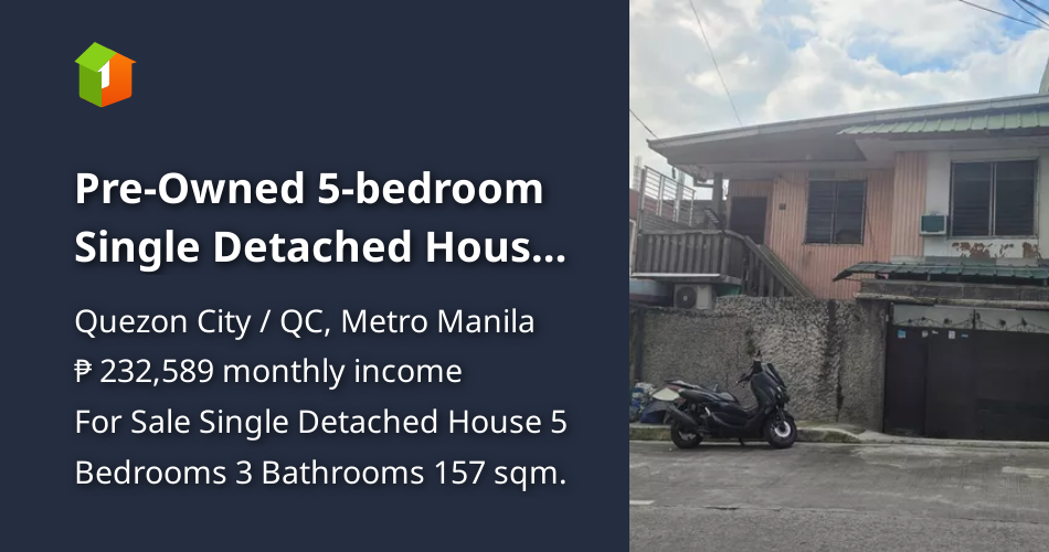 Pre-Owned 5-bedroom Single Detached House For Sale in Quezon City ...