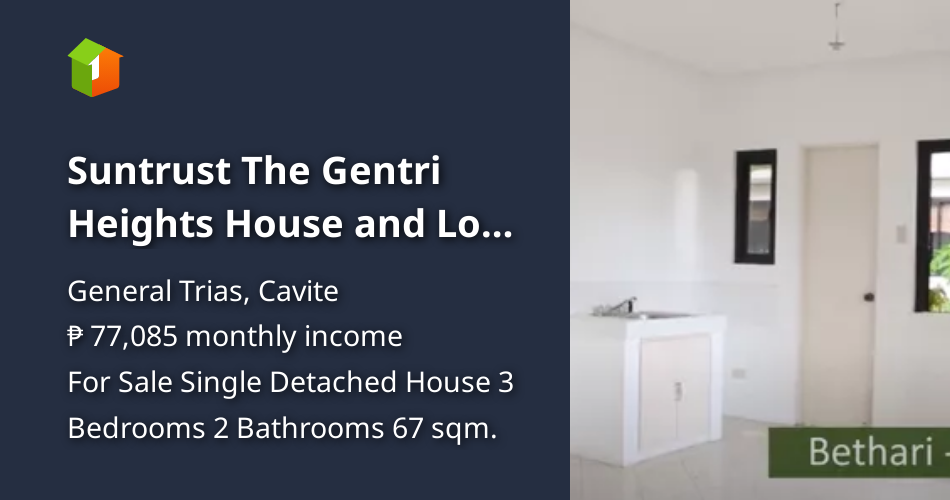 Suntrust The Gentri Heights House and Lot for Sale Pay CASH Get Max ...