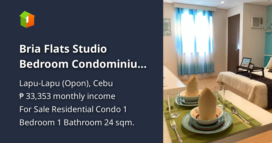 Bria Flats Studio Bedroom Condominium Unit For Sale In Cebu [Condos 🏙️ ...