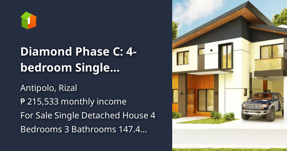 Diamond Phase C: 4-bedroom Single Detached House For Sale in Antipolo ...