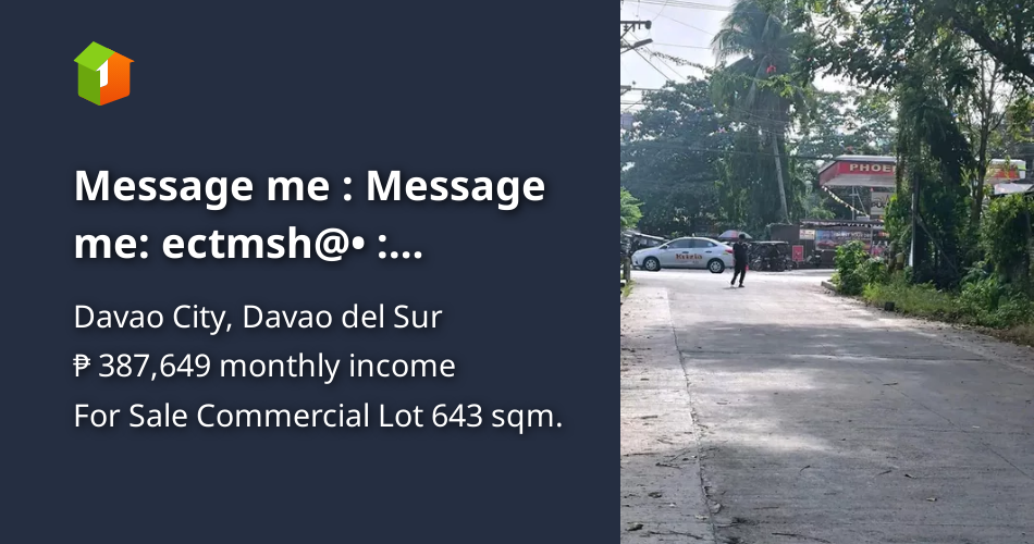 Message me : Message me: •@• : Commercial Lot Bacaca Davao city ...