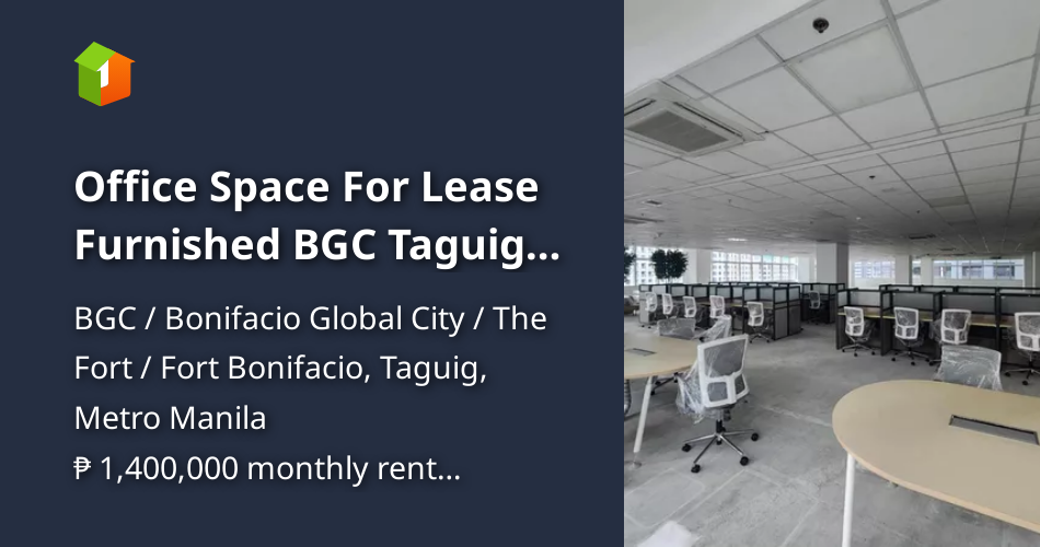 Office Space For Lease Furnished BGC Taguig City 1000 sqm [Commercial ...