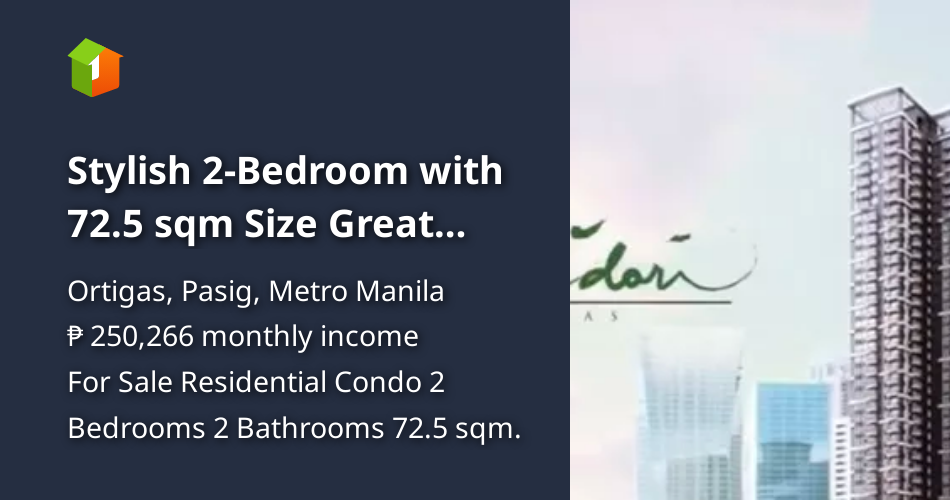 Stylish 2-Bedroom with 72.5 sqm Size Great Amenities, Central Location ...