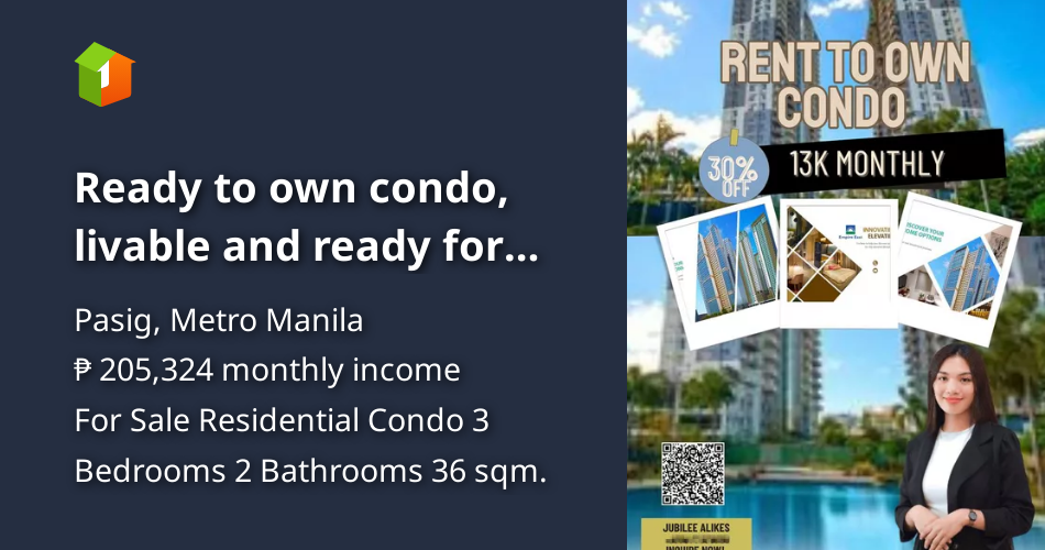 Ready to own condo, livable and ready for occupancy. [Condos 🏙️ ...