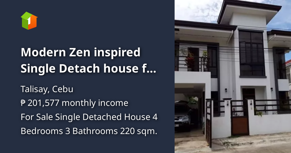 Modern Zen inspired Single Detach house for sale in Talisay City ...
