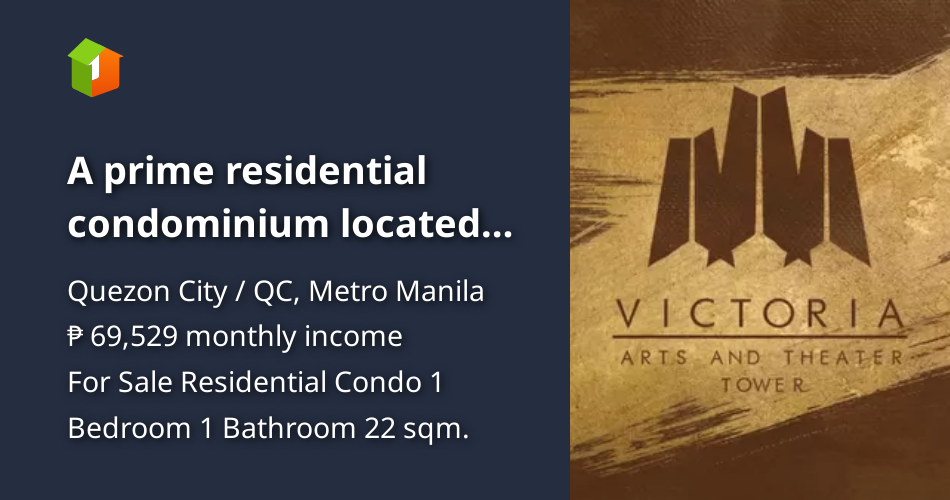 A prime residential condominium located in Timog Avenue, Quezon City ...