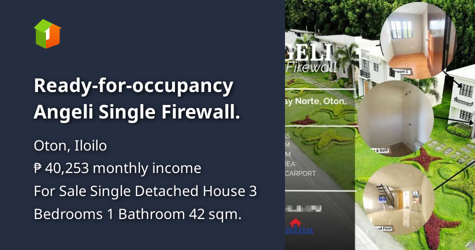 Ready-for-occupancy Angeli Single Firewall. [Houses and Lots 🏘️ ...