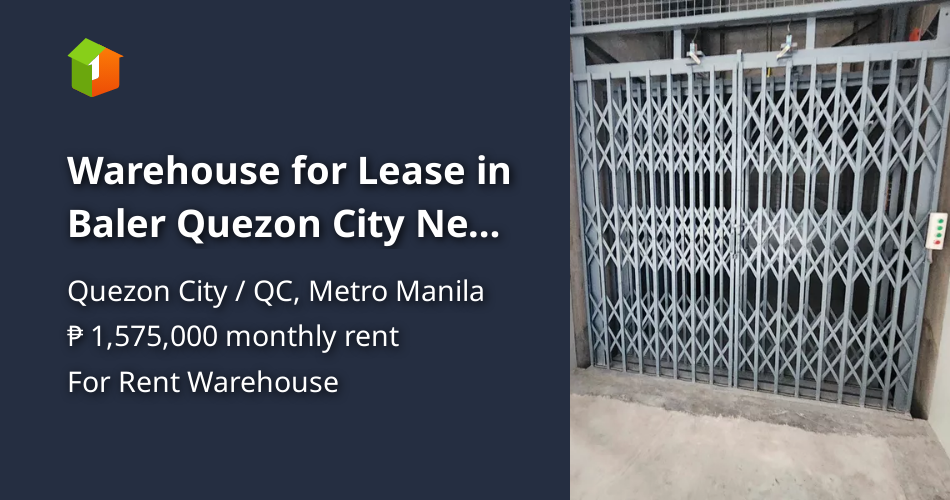 Warehouse for Lease in Baler Quezon City New Building 3500sqm ...