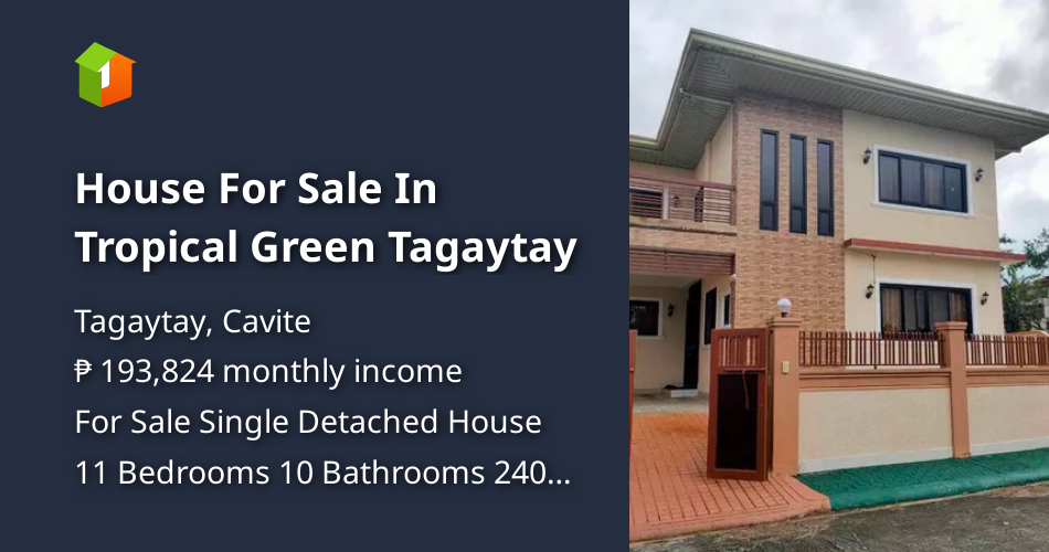House For Sale In Tropical Green Tagaytay [Houses and Lots 🏘️] (January 2025) in Tagaytay ...