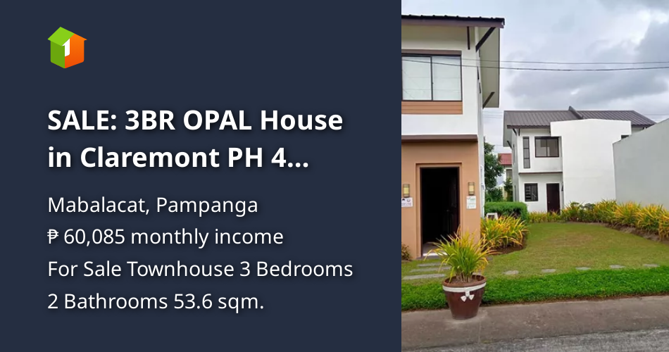 SALE: 3BR OPAL House in Claremont PH 4 Mabalacat Pampanga near Airport BANK FINANCE [Houses and ...