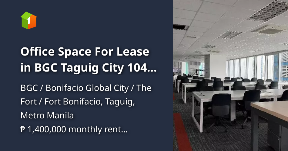 Office Space For Lease in BGC Taguig City 1040 sqm [Commercial ...