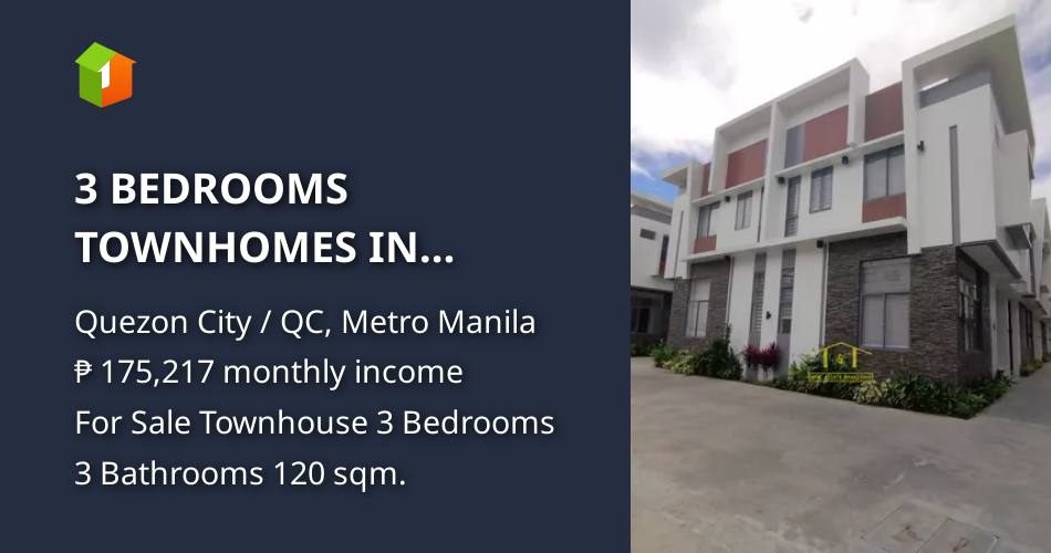 3 BEDROOMS TOWNHOMES IN PROJECT 8 QC NEAR WILCON HOME EDSA MUNOZ ...
