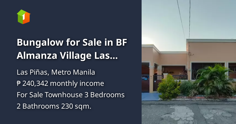 Bungalow for Sale in BF Almanza Village Las Pinas City [Houses and Lots ...