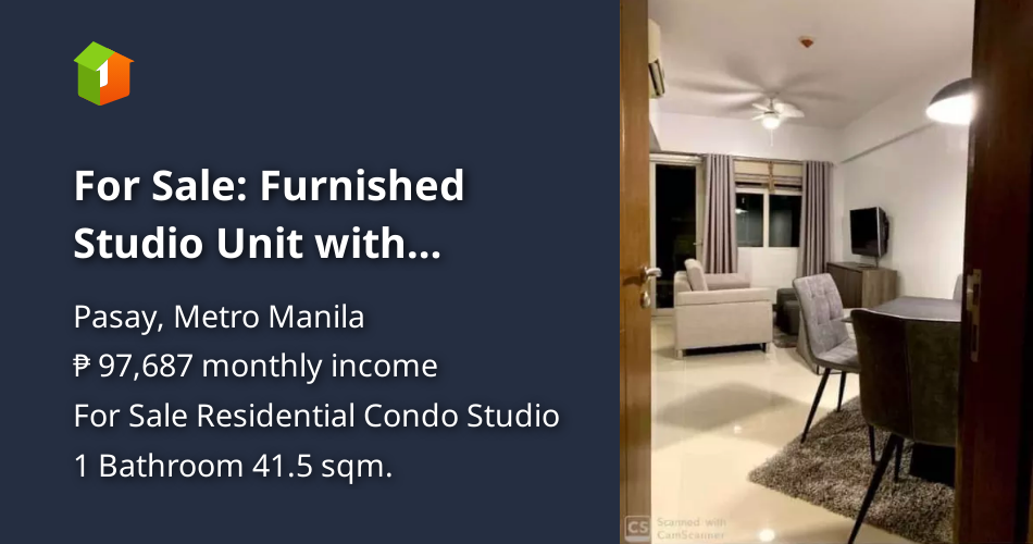 For Sale: Furnished Studio Unit with Balcony - Parkside Villas, Newport City, Pasay [Condos 🏙️ ...